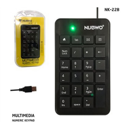 NUBWO คีย์บอร์ดตัวเลข NUTIMEDIA NUMERRIC KEYPAD รุ่น NK-22B / NKB-111 ...