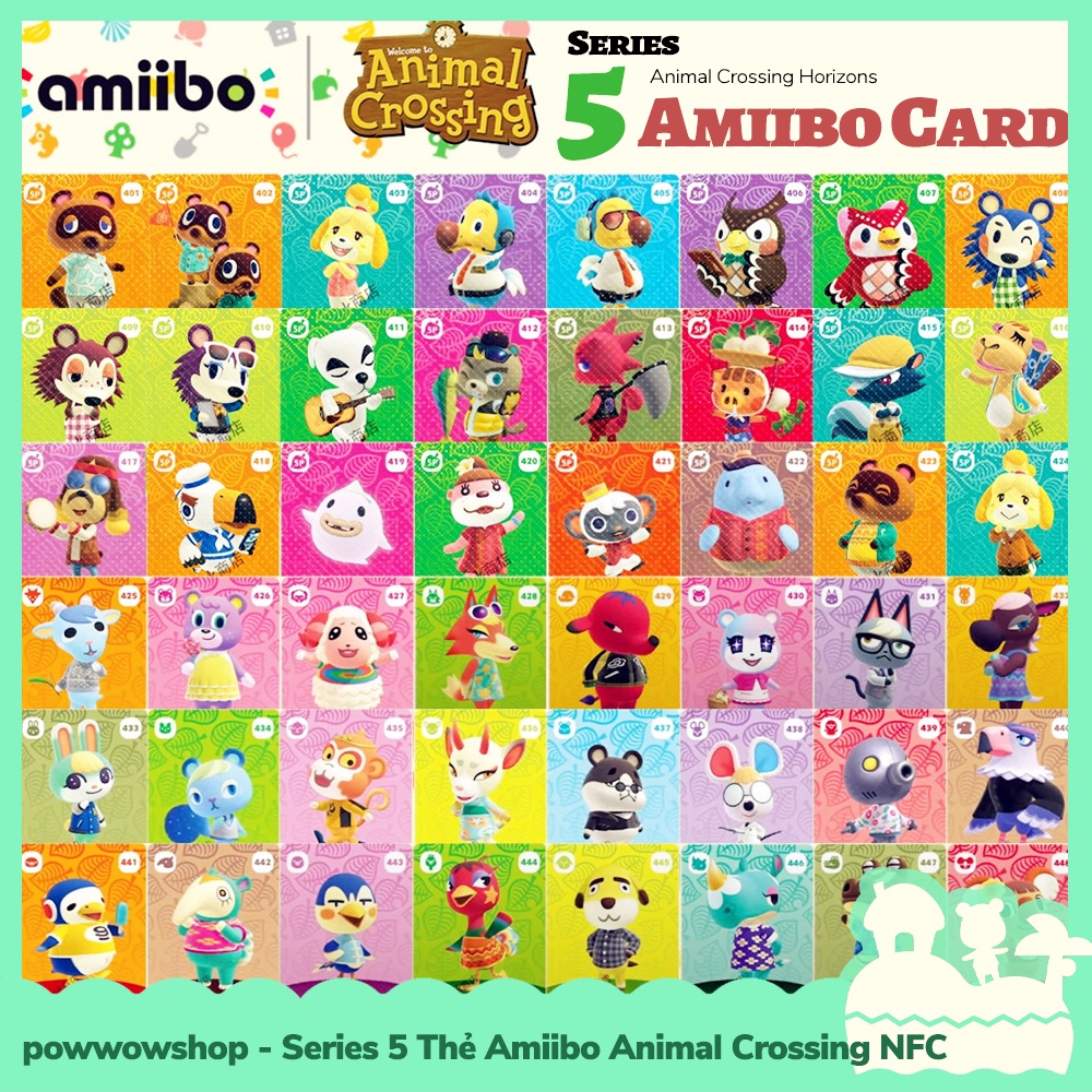 [คลังสินค้าพร้อม Vn - Fire Speed] SERIES 5 - Amiibo NFC UV Card Matte Laminated Game Animal ...