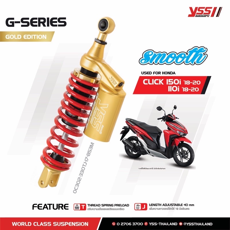 Yss G-SERIES,G-PLUS,GOLD EDITION CLICK125i-150i | Shopee Thailand