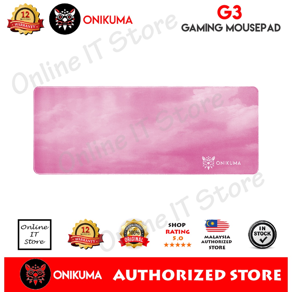 Onikuma G3 แผ่นรองเมาส์ ขนาดใหญ่ 31.5 นิ้ว สีชมพู สําหรับเล่นเกม ...