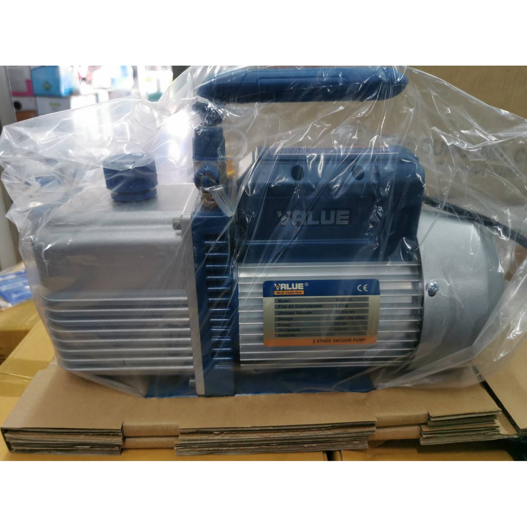 แวคคั่มแอร์ เครื่องแวคคั่ม ยี่ห้อ VALUE รุ่น VE245N โรตารี่ 2 ชั้น 128 ลิตร/ นาที (ปั๊มสูญญากาศ ...
