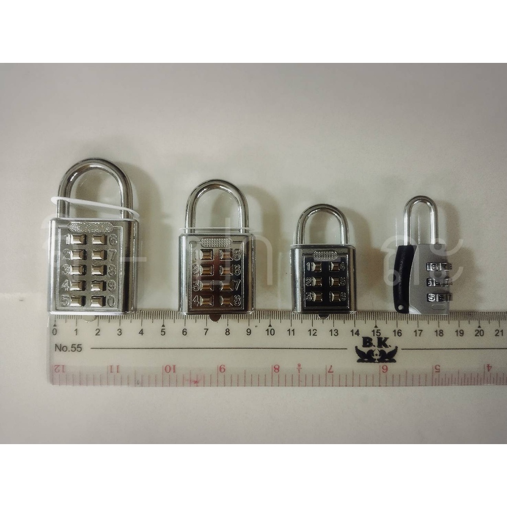 กุญแจรหัส กุญแจล็อคกระเป๋า Password Lock กุญแจรหัสล็อค อเนกประสงค์ มี 4 ...