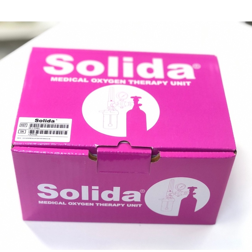 เกจ์ออกซิเจน Solida กล่องสีม่วง พร้อมใช้งาน เกย์ออกซิเจน เกย์สำหรับถัง ...