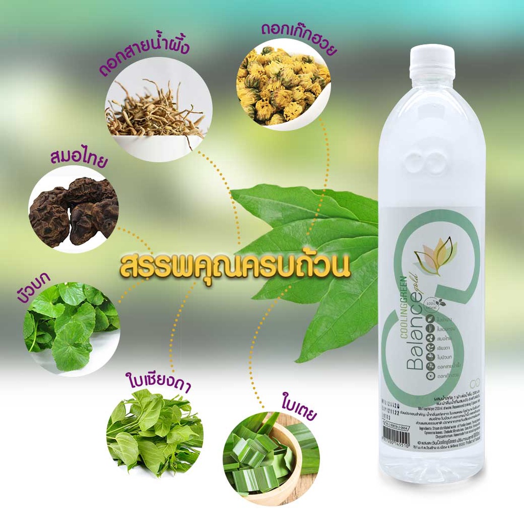 Cooling Green Balance 1000ml.น้ำย่านางสกัด ปรับสมดุลย์ ดีท็อกซ์ ขจัดสารพิษตกค้าง 365wecare ...
