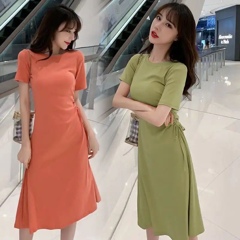 【WANG JIAO ZHAN】 ชุดเดรสทรงสลิม แฟชั่นสไตล์เกาหลี（4 สี）【983】 | Shopee ...