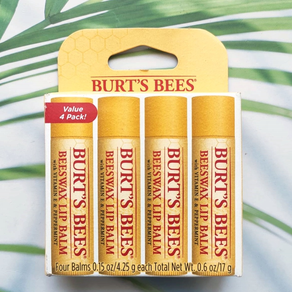 เบิร์ตส์บีส ลิปบาล์ม แพ็ค 4 ชิ้น Beeswax Lip Balm with Vitamin E ...
