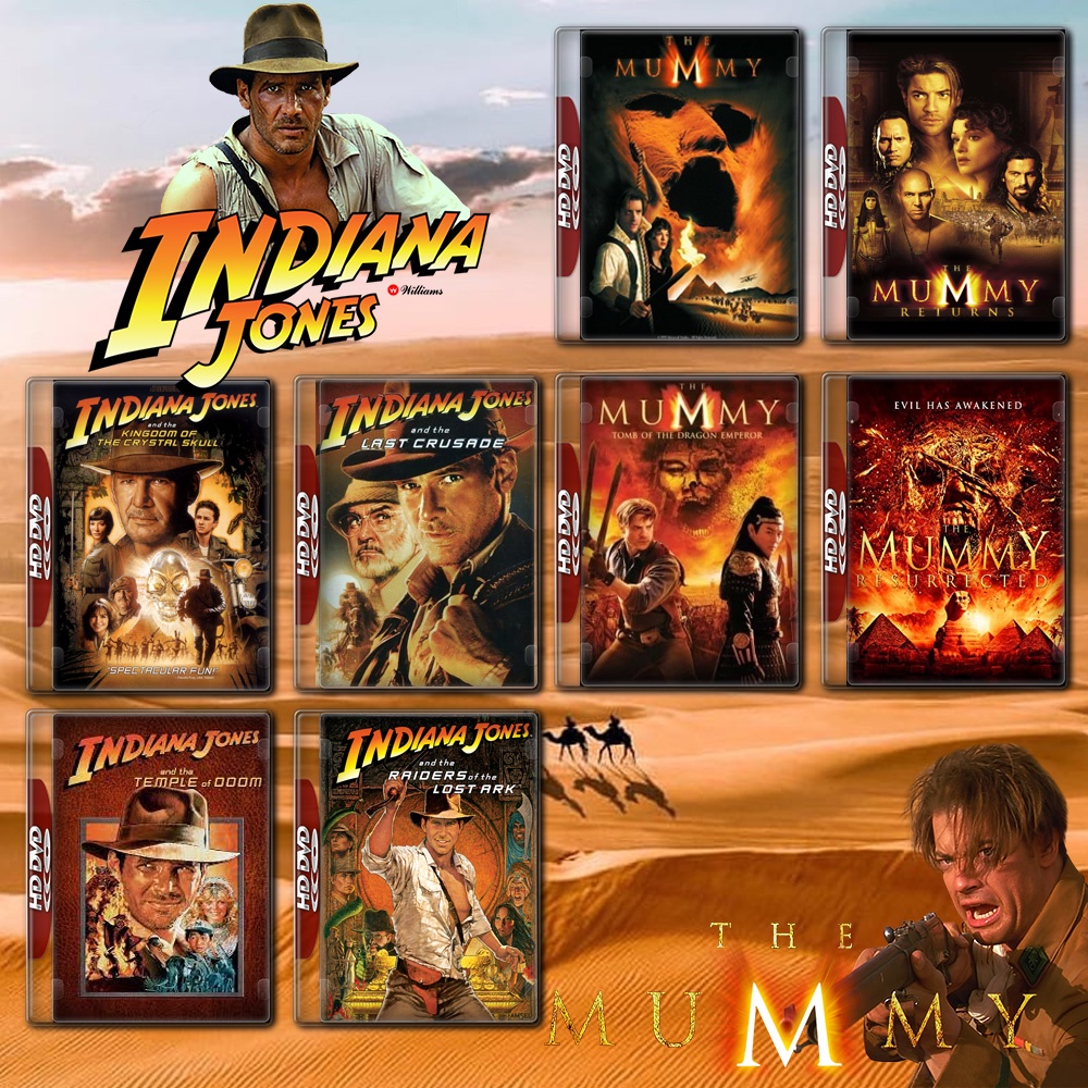 Indiana Jones ภาค 1-4 + Mummy ภาค 1-4 DVD Master พากย์ไทย | Shopee Thailand