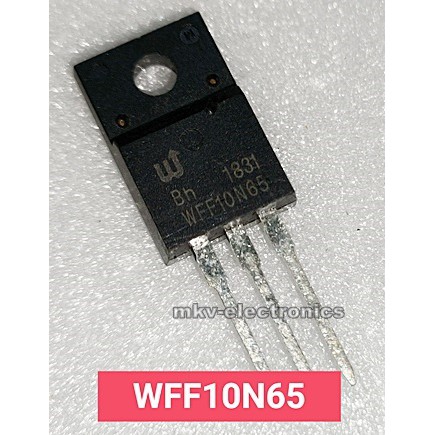 (1ตัว) WFF10N65 , 10N65 , MOSFET 650V 10A ใช้แทนกันได้กับเบอร์ ...