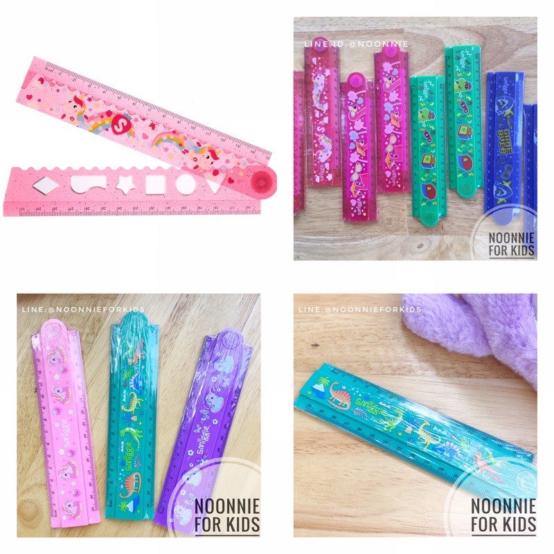 ไม้บรรทัด Smiggle Lil’ Crazy Fold up Ruler แบบพับได้ กางออกความยาว 30 ...