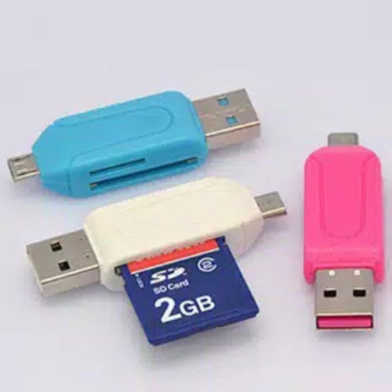 เครื่องอ่านการ์ดอัจฉริยะ OTG 2.0 Hub Micro USB Flashdisk TF + Micro SD ...