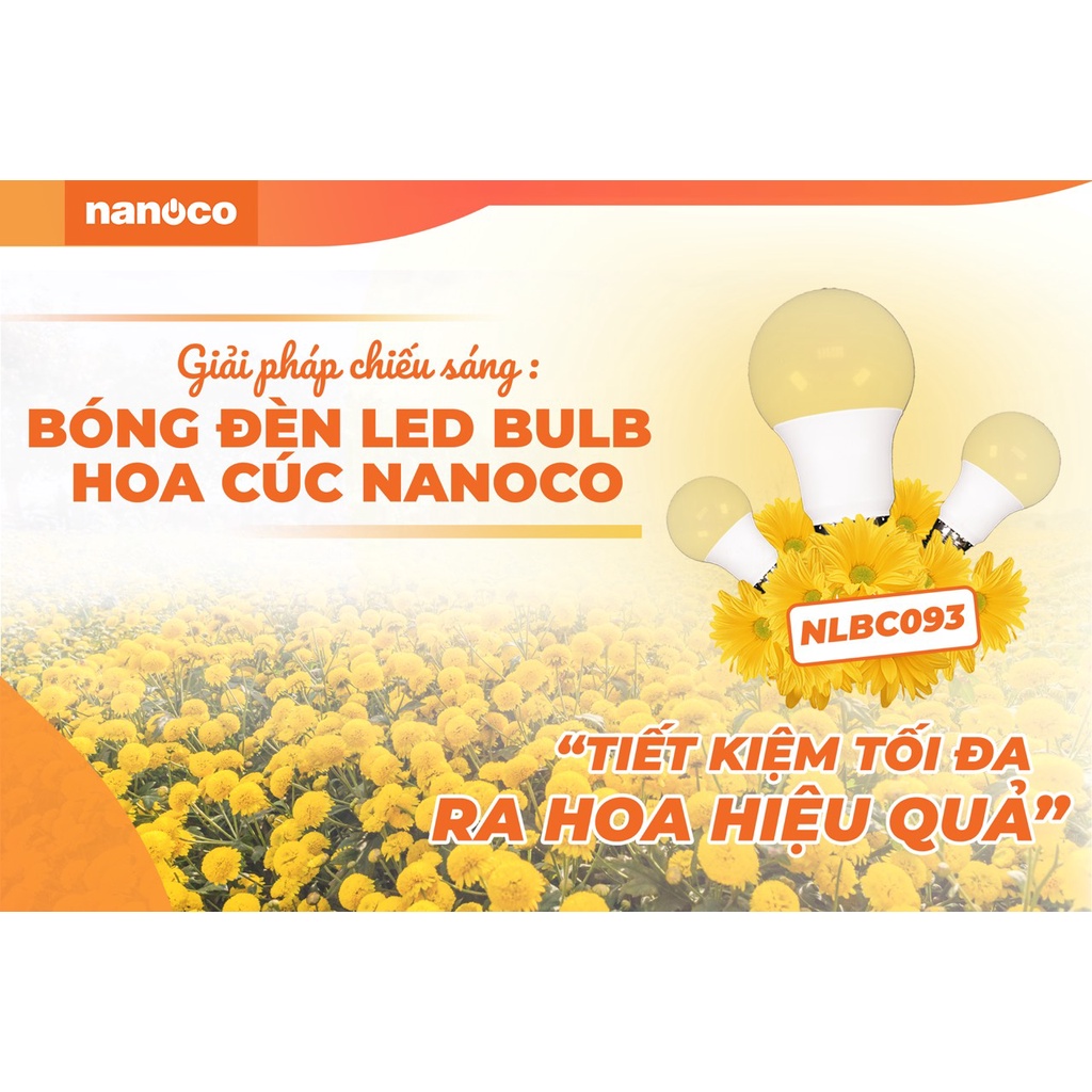 หลอดไฟ LED Nanoco เฉพาะสําหรับปลูกพืชดอกเบญจมาศ 9W ขั้ว E27 NLBC093 ...