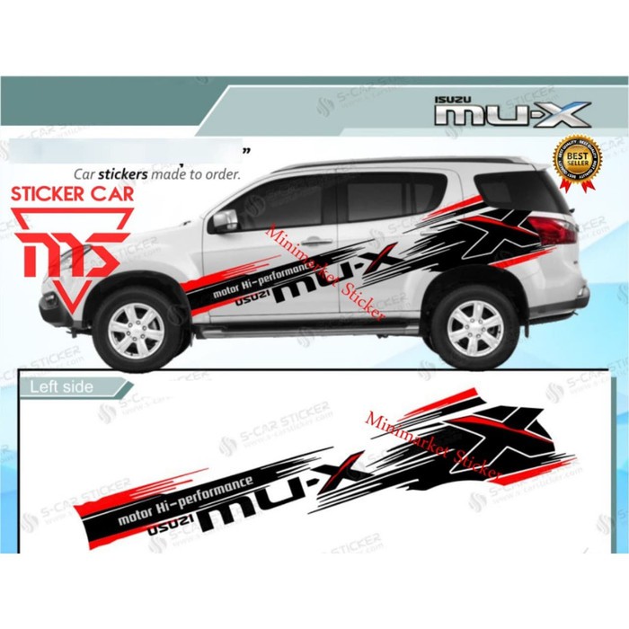สติ๊กเกอร์ติดถนน ISUZU MUX SPORT สติ๊กเกอร์ติดรถยนต์ ISUZU MU-X SIDE ...