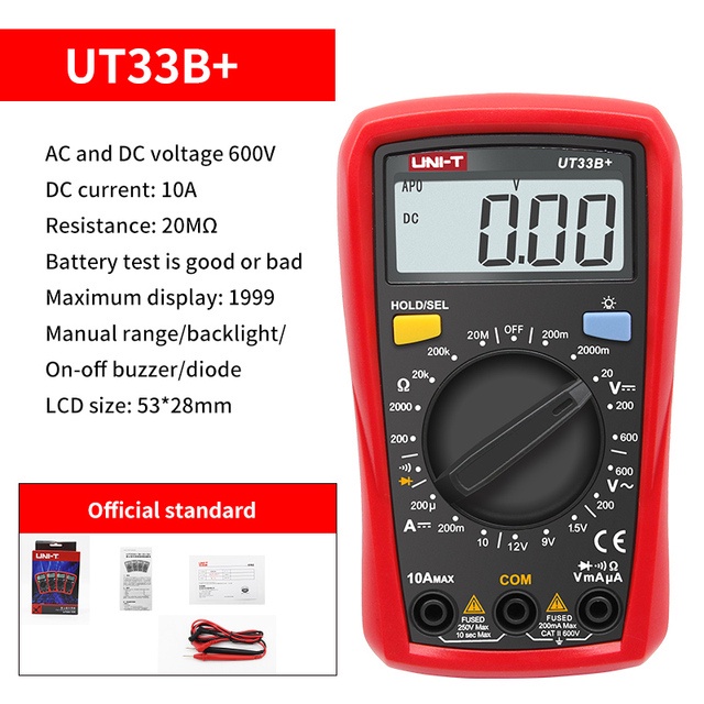 ดิจิตอลมัลติมิเตอร์ UNI-T Multimeter Tester UT33A+ UT33B+ UT33C+ UT33D ...