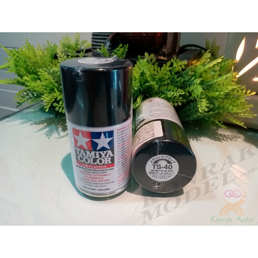 สีสเปย์ Tamiya TS-40 METALLIC BLACK 100ML | Shopee Thailand