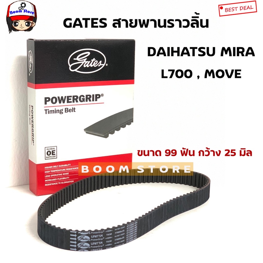 GATES สายพานราวลิ้น/สายพานไทม์มิ่ง DAIHATSU EJ MIRA(มิร่า) L700 , MOVE ...