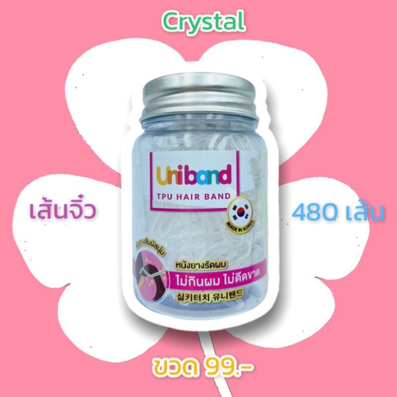 ยางรัดผมเกาหลี Uniband ยางไซส์จิ๋วสำหรับเด็กเล็ก แบบขวด สัมผัสนุ่มลื่น ...