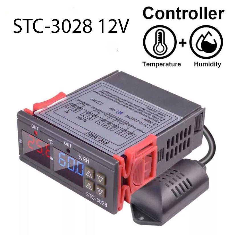 STC-3028 12V ช่วยควบคุมอุณหภูมิ ช่วยคุมเครื่องวัดความชื้น ในเวลาเดียวกัน 12v | Shopee Thailand