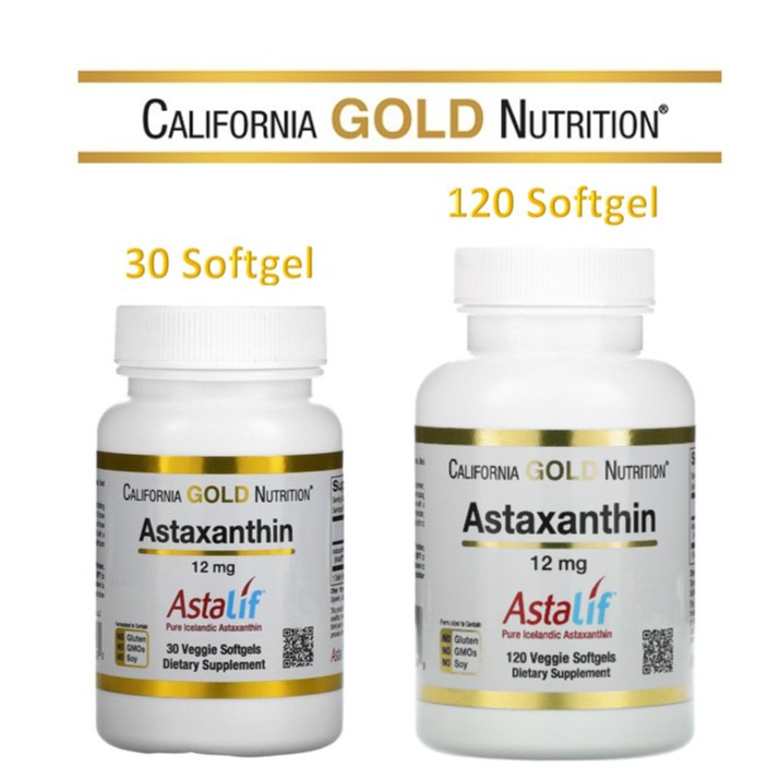 Astaxanthin, California Gold Nutrition, Astaxanthin, AstaLif Pure ...