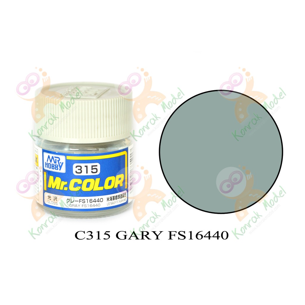 สีสูตรทินเนอร์ Mr.hobby Mr.color C315 Gray FS-16440 Semi-Gloss 10ml ...