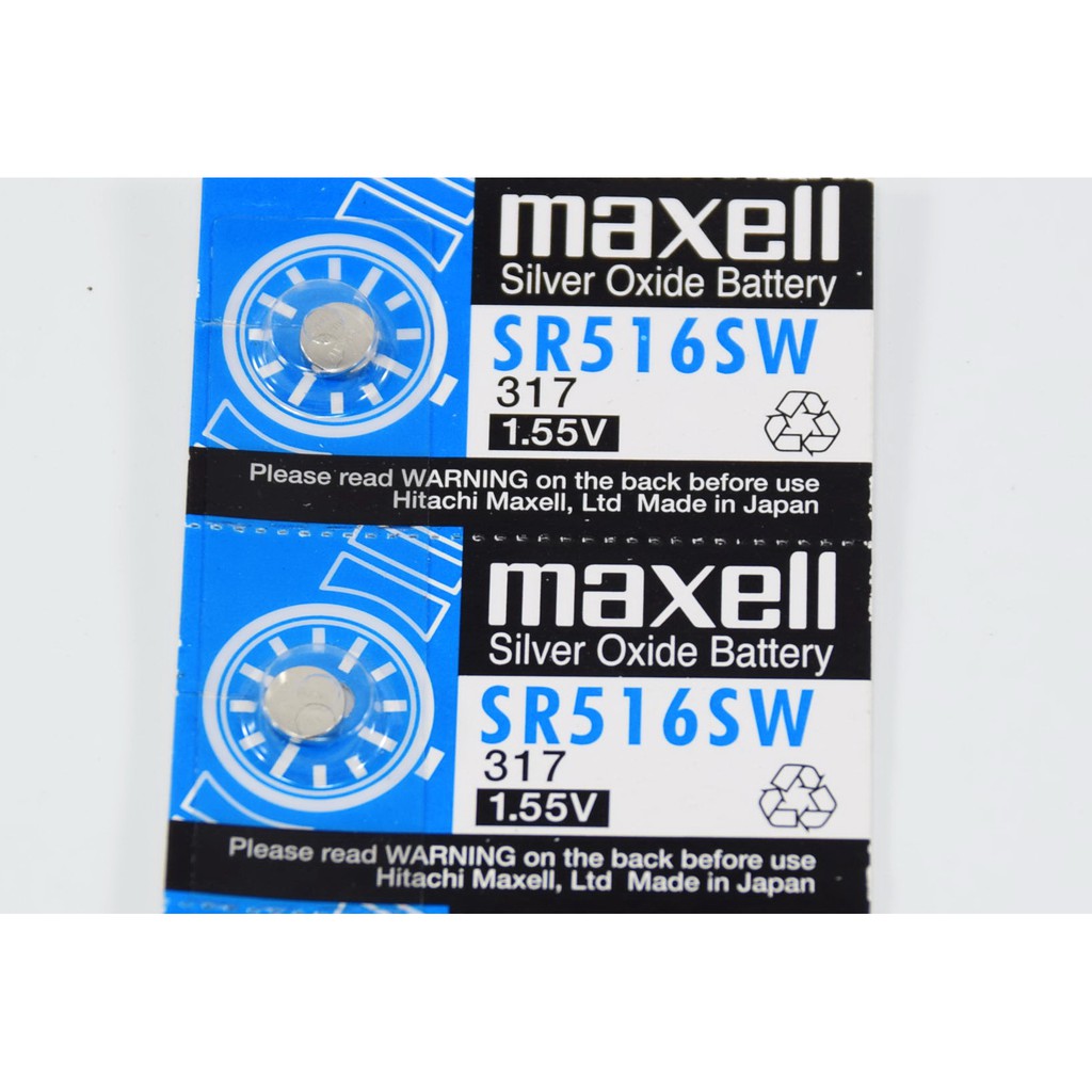 ถ่านนาฬิกา Maxell SR516SW Made in Japan 1.55V ของแท้ 100% ถ่านกระดุม ...