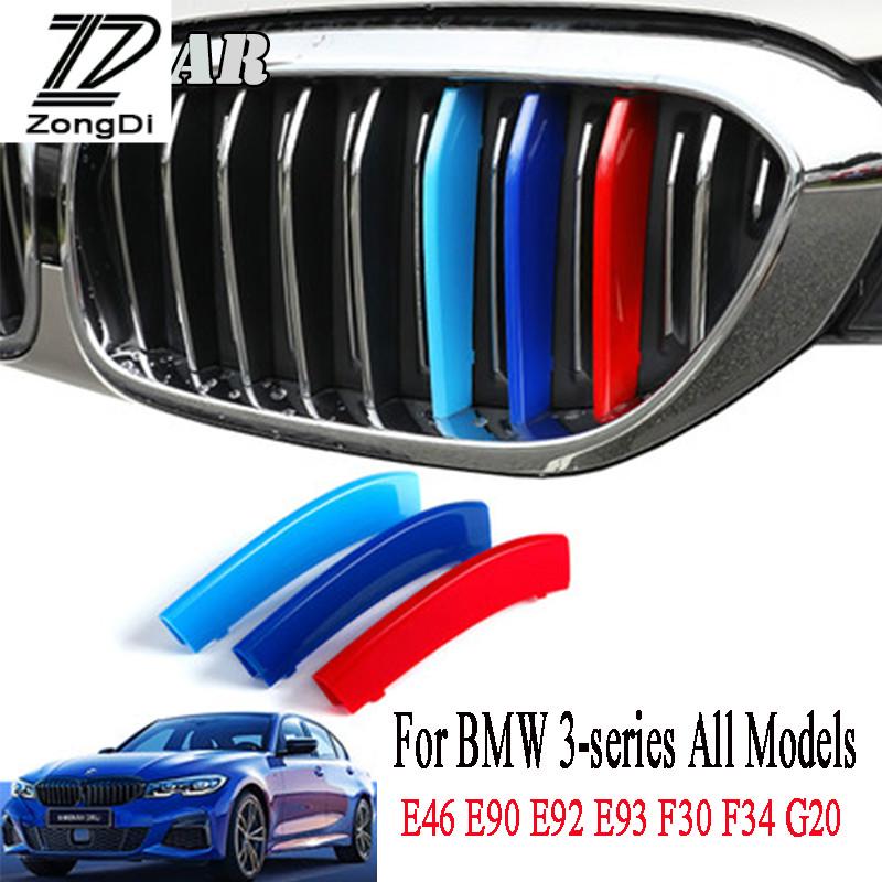 กระจังหน้ารถยนต์ m - sport grille 3 ชิ้นสําหรับ G20 E90 E91 E92 E93 F30 ...