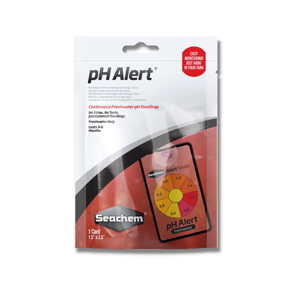 Seachem pH Alert™ monitors pH in freshwater - แถบเตือนวัดค่า PH ชนิดติด ...