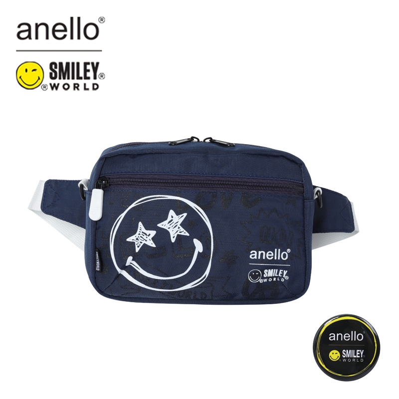 แบบใหม่ พร้อมส่ง กระเป๋าสะพายข้าง anello x SMILEY แบบ 3IN1 คาดอกได้คาด ...
