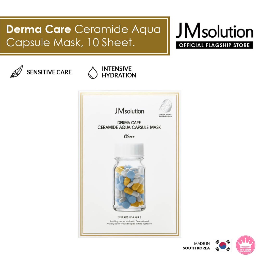 Jmsolution Derma Care Ceramide Aqua Capsule Mask Clear (10's) | Shopee ...