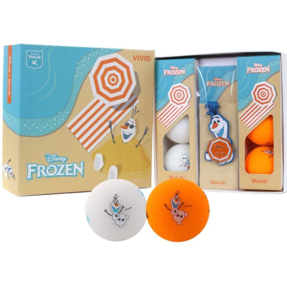 New Volvik Volvic (Brand) Golf Disney Frozen Olaf 6 Balls + Golf Ball ...