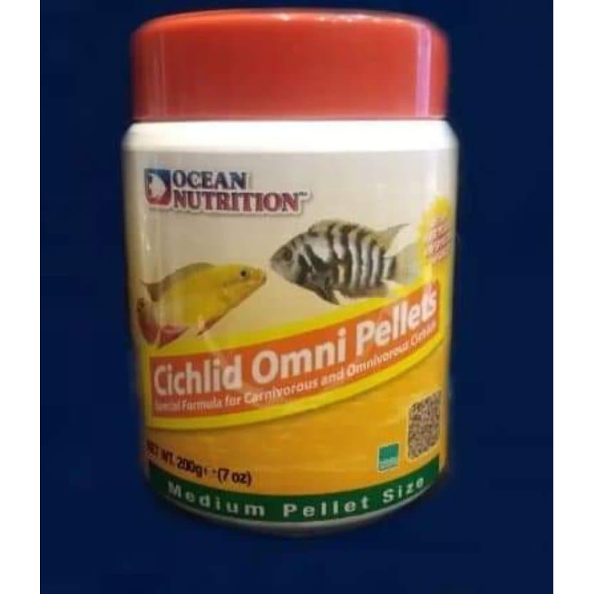 อาหารปลาน้ำจืด ยี่ห้อโอเชี่ยน นูทริชั่น Cichlid Omni Pellets Medium ...