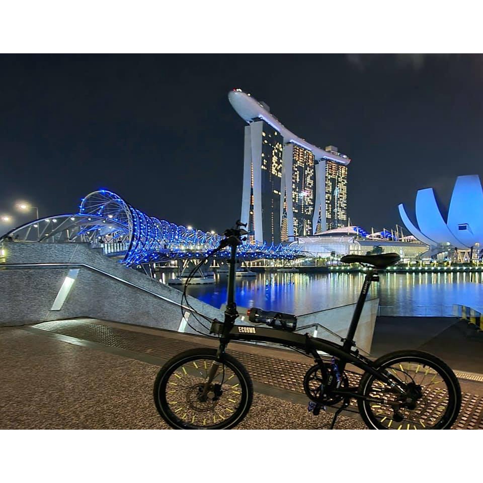 จักรยานพับ Element รุ่น Ecosmo 10sp Kopi | Shopee Thailand