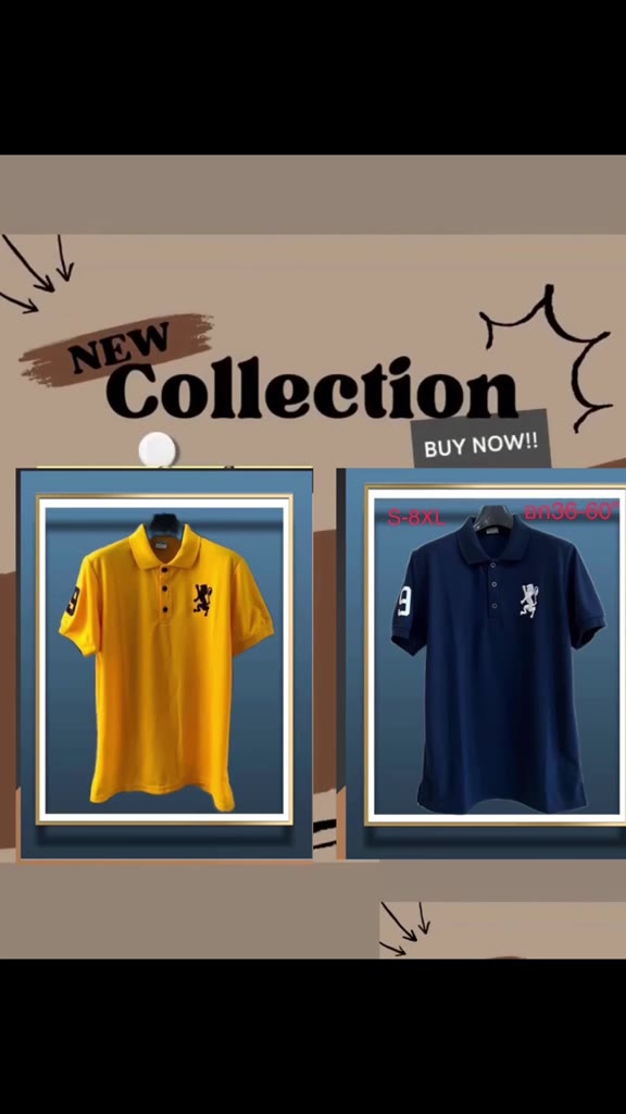 เสื้อโปโลปักสิงห์ปกเรียบไซส์ใหญ่ S-8Xl อก38-60” | Shopee Thailand