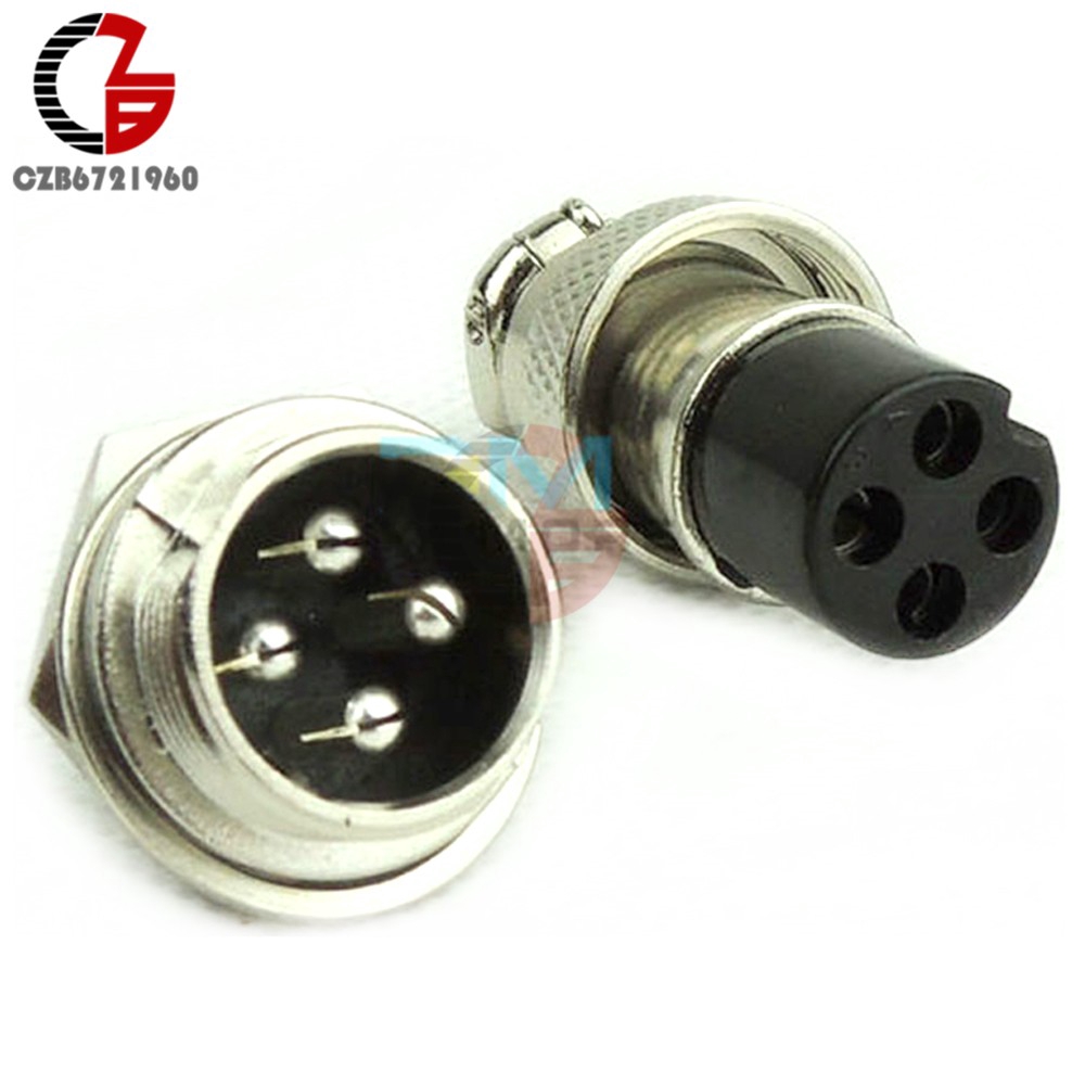 1 คู่ gx 16 gx 16-4 p 4pin 16 มม. male female อะแดปเตอร์ปลั๊กซ็อกเก็ต ...
