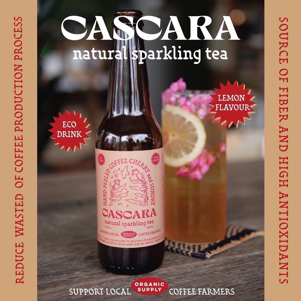 Cascara Natural Sparkling Tea คราฟท์โซดา กลิ่นเลม่อน ขนาด 325 มล. ...