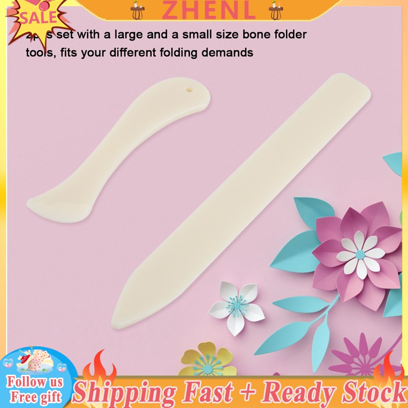 ZHENL READY 2PCS Bone Folder Tool For Scoring Folding Creasing Paper ...