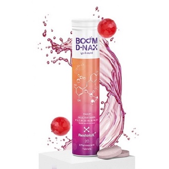 Boom D-NAX Multivitamin Effervescent Dietary Supplement Tablet บูม ดี ...