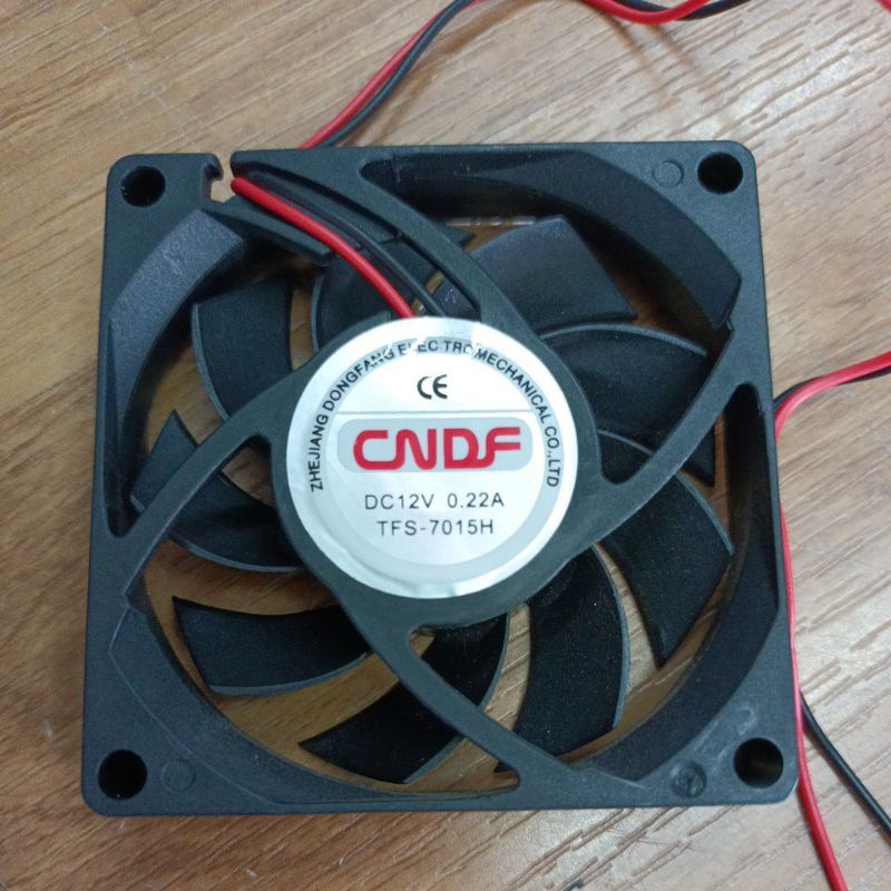 900334 พัดลม ระบายความร้อน CNDF หมุน CE ไฟ DC 12V TFS-7015H 0.22A กว้าง ...