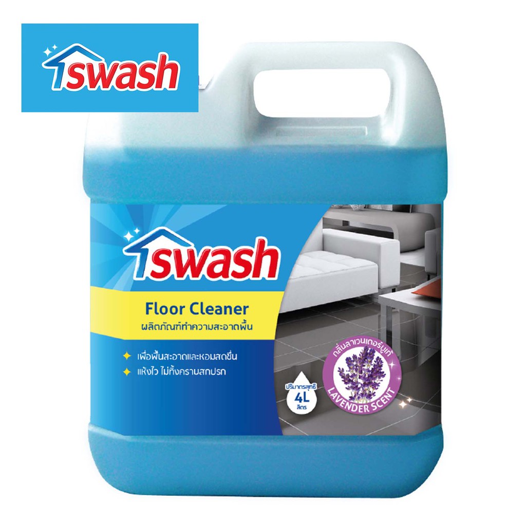 SWASH Floor Cleaner 4000 ml. สวอช น้ำยาทำความสะอาดพื้น 4 ลิตร น้ำยาถู ...