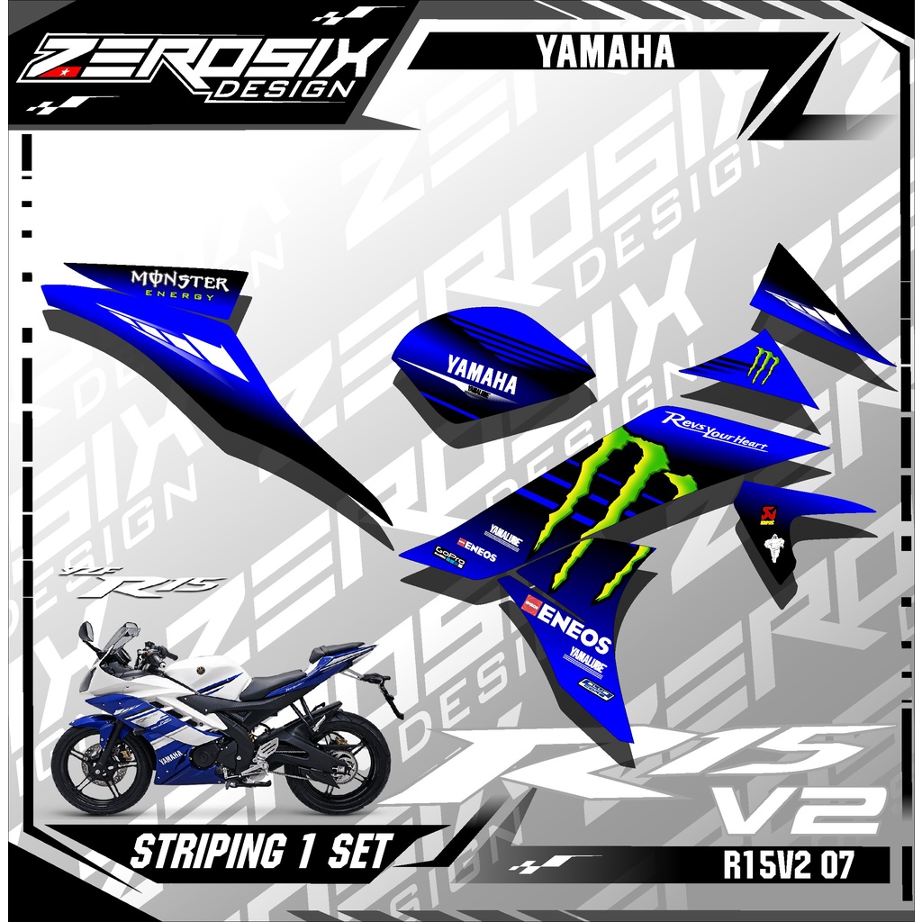 STRIPING R15 V1/2 - สติ๊กเกอร์ STRIPING VARIATION YAMAHA R15 V1/V2 ...