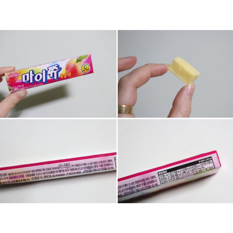 마이쮸 Crown My Chew ซูกัสเกาหลี รสพีช องุ่น แอปเปิ้ล สตอเบอรี่ 44g