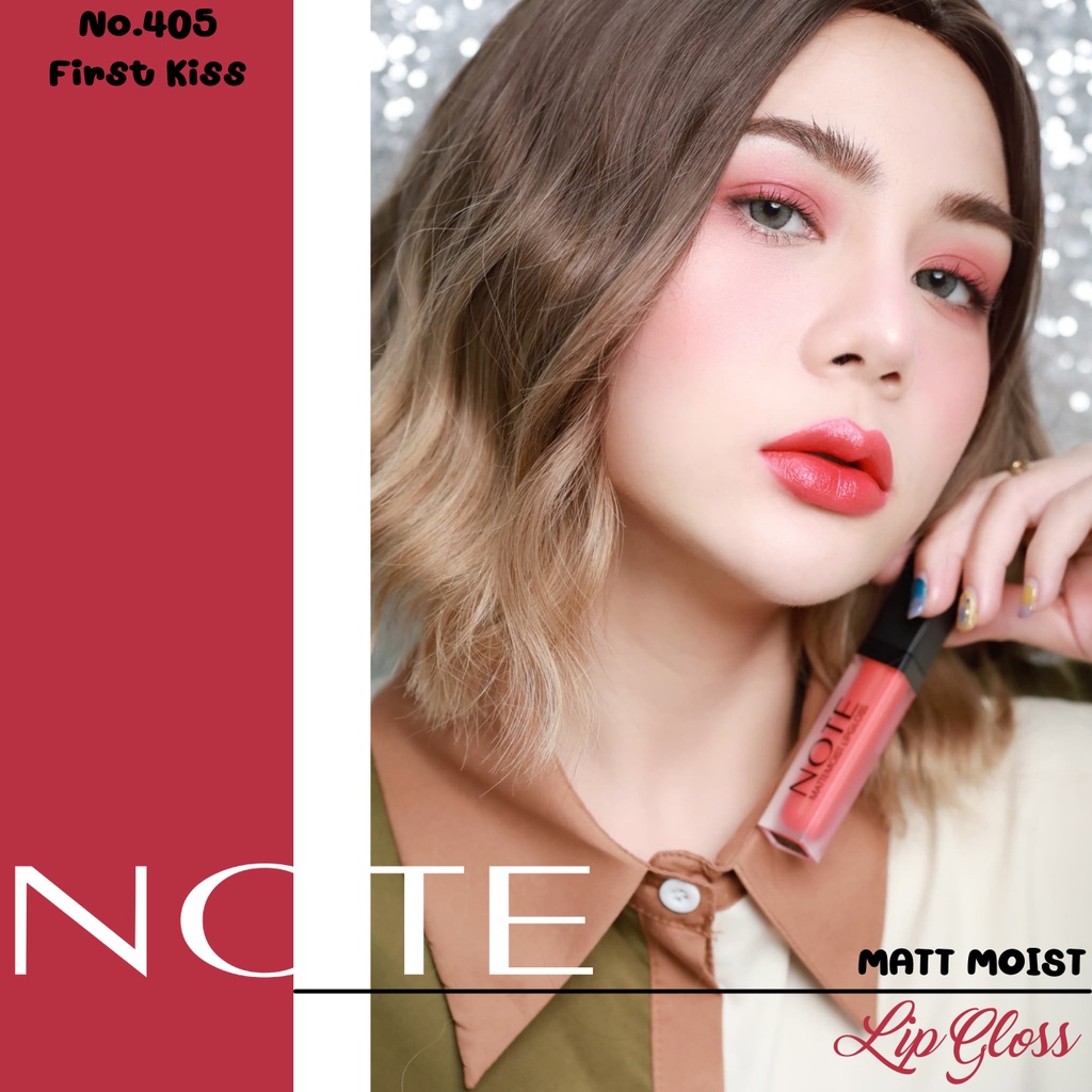 NOTE COSMETICS MATTEMOIST LIPGLOSS ลิปสติกแบบจุ่มเนื้อกำมะหยี่ นำเข้าจากยุโรป เนื้อเวลเวทปากไม่ ...