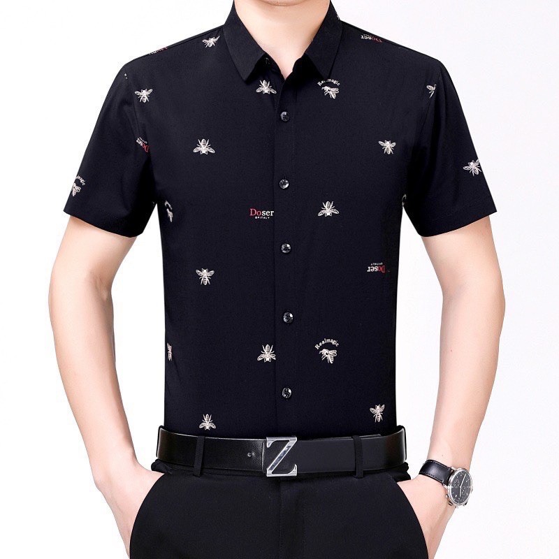 เสื้อเชิ้ตคอปกผู้ชาย เสื้อเชิ้ตแขนสั้น G009 ทรงสวย มีหลายสีให้เลือก ...