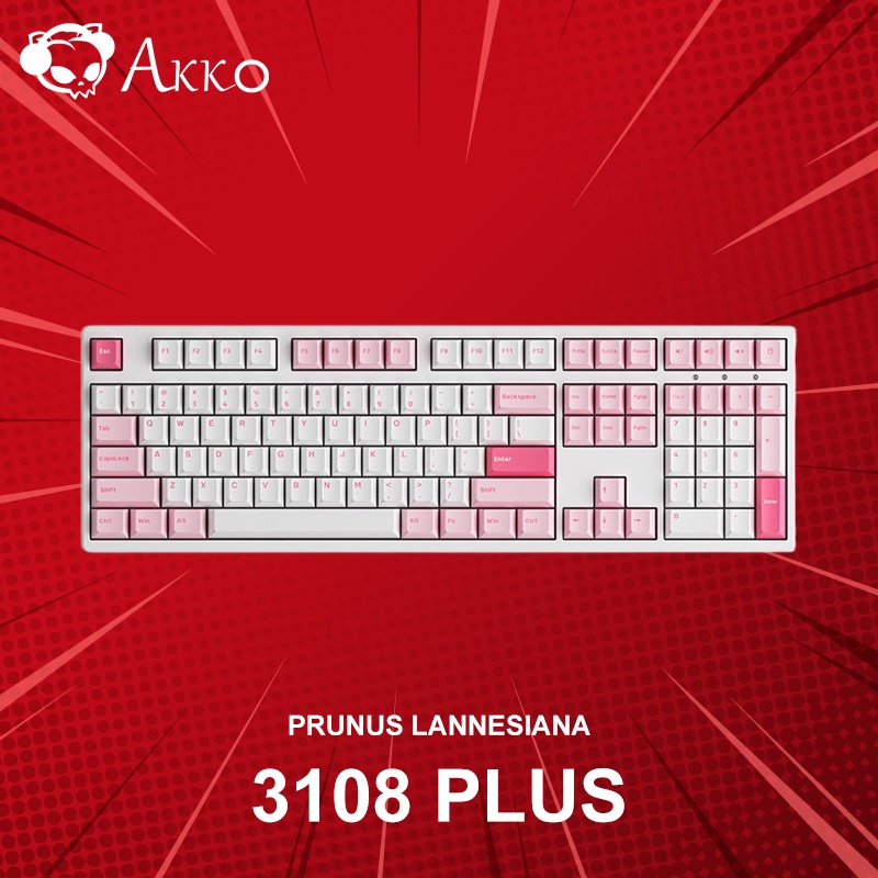 คีย์บอร์ด Akko 3108 Plus Prunus Lannesiana (ภาษาอังกฤษ) ประกันศูนย์ 1 ปี | Shopee Thailand