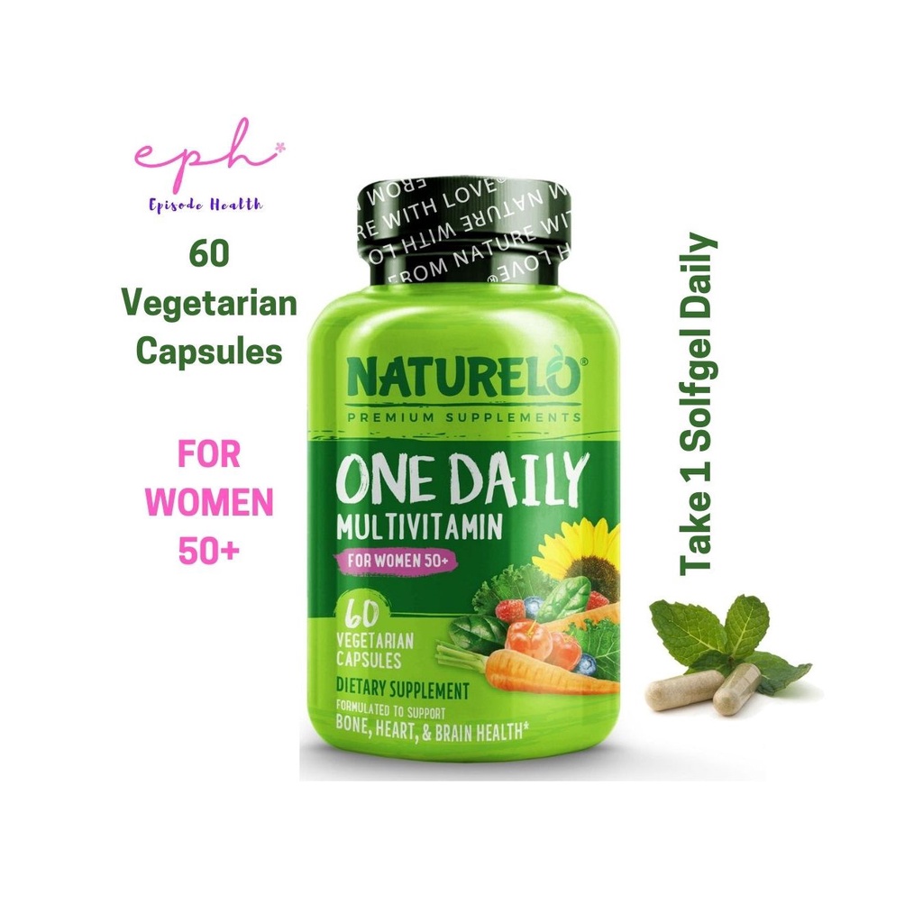 NATURELO One Daily Multivitamin for Women 50+ (60 Vegetarian Capsules) วิตามินรวม สำหรับผู้หญิง ...