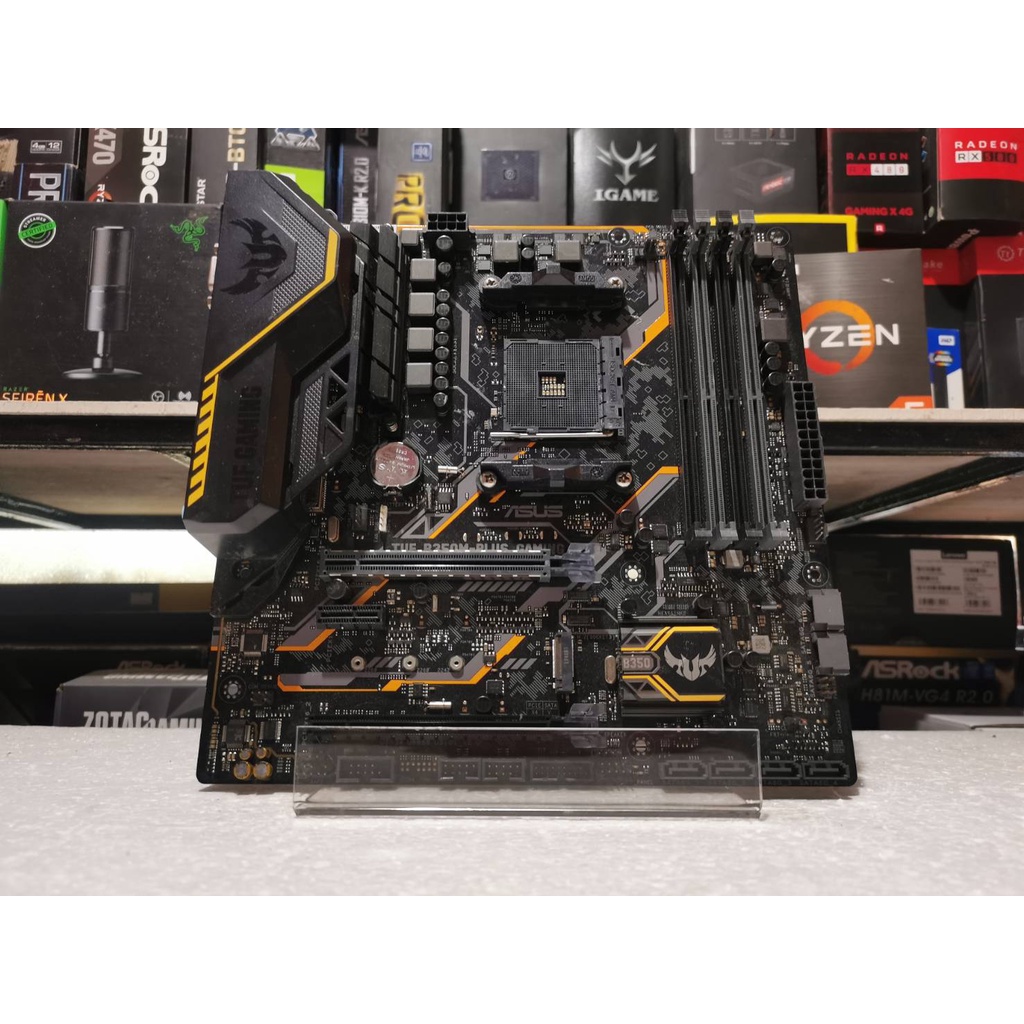เมนบอร์ด (mainboard) ASUS TUF B350M-PLUS GAMING (socket am4) 1 MONTH ...