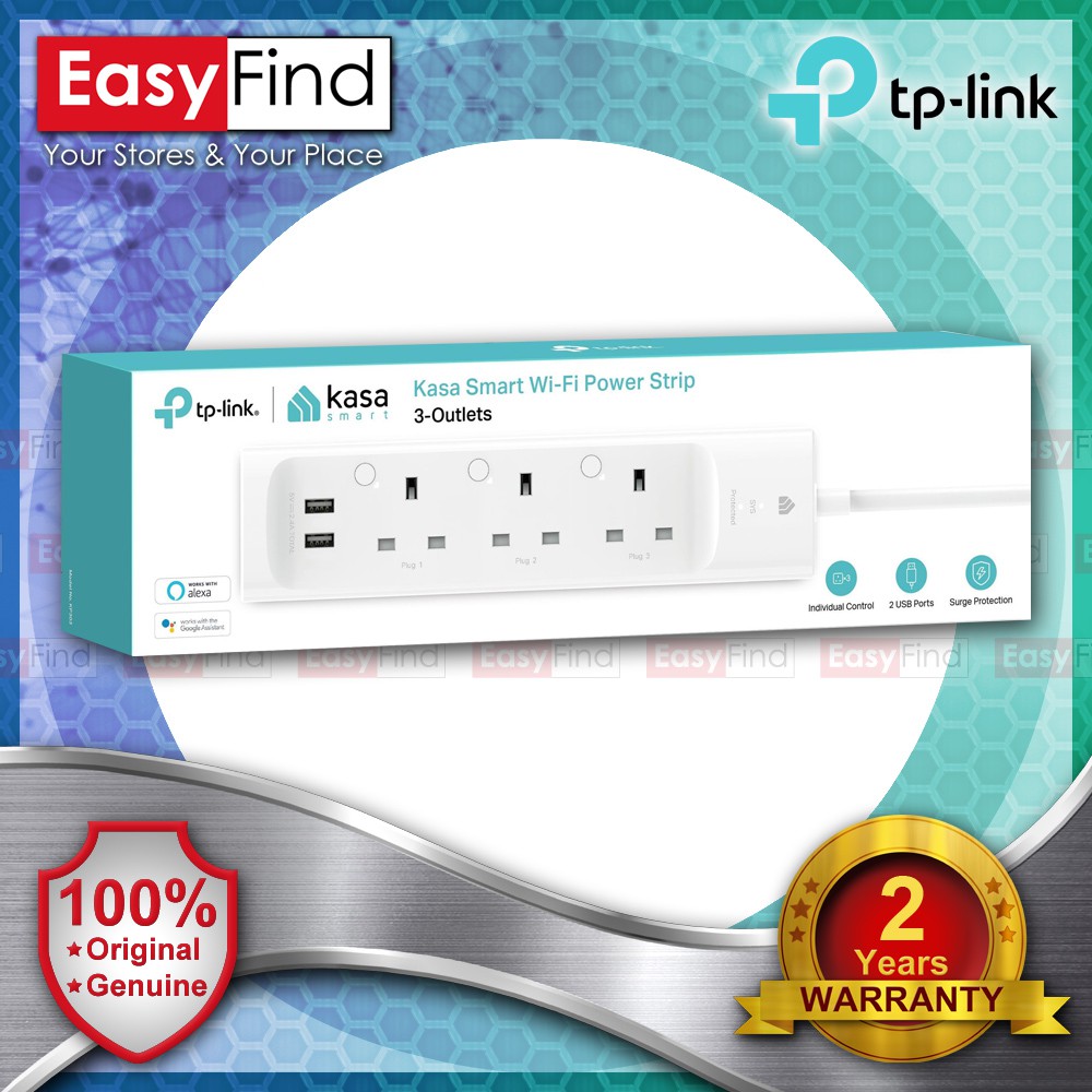 Tp-link KASA KP303 3 ช่อง WiFi Smart Strip ปลั๊กไฟส่วนต่อขยาย, ป้องกัน ...