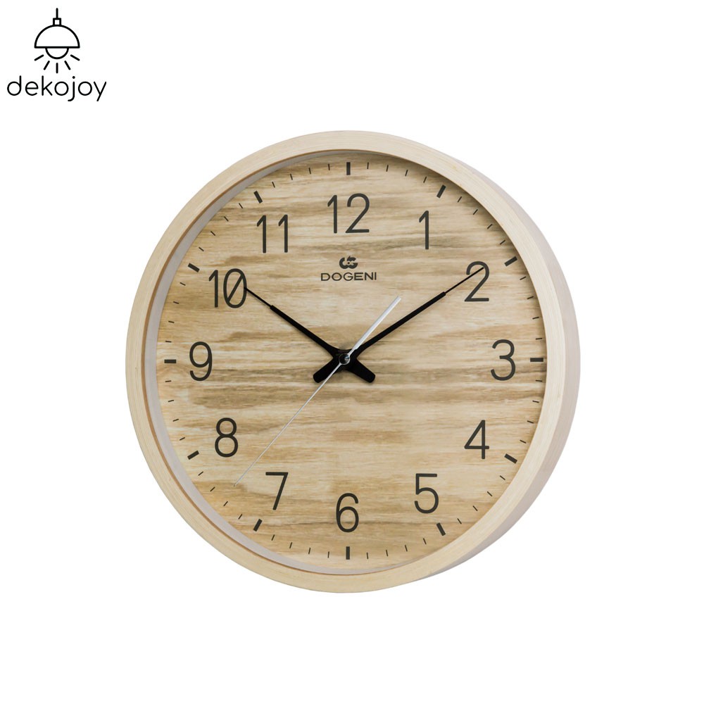 DOGENI นาฬิกาแขวน รุ่น WNW020LB นาฬิกาแขวนผนัง นาฬิกาแขวนไม้ เข็มเดินเรียบ Dekojoy | Shopee Thailand