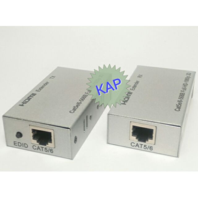 HDMI-Single CAT-HDMI EXtender Cat5e、6 -568B Full-HD-1080p 3D | Shopee ...