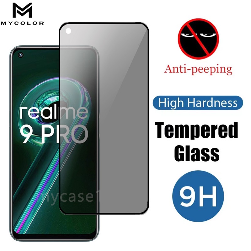 ฟิล์มกระจก เต็มจอ กันมองกันเสือก ฟิล์ม กันมองข้าง Realme real me Note 60 50 13 13+ 12 12+ 11 11X ...