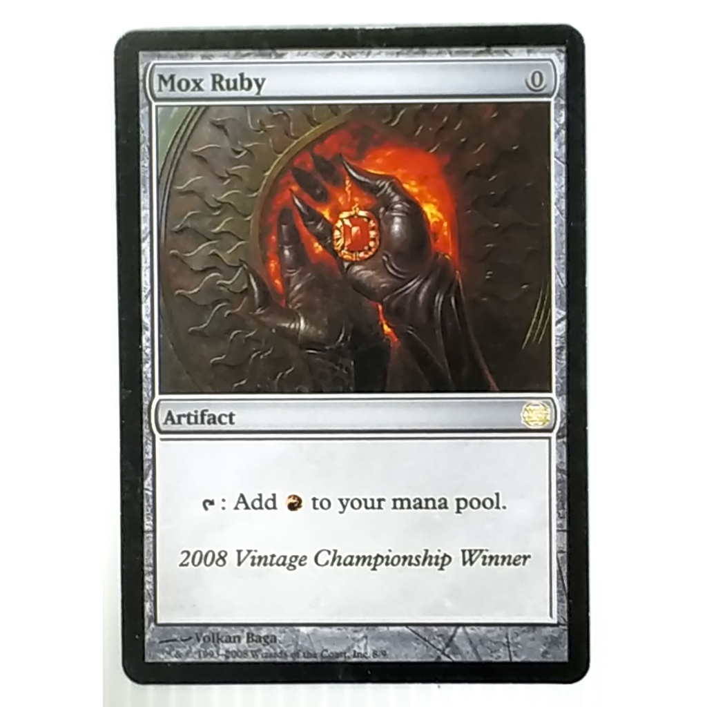 MTG Card Black Core - Legacy Set - Artifact - Mox Ruby 8/9 (Magic: The ...